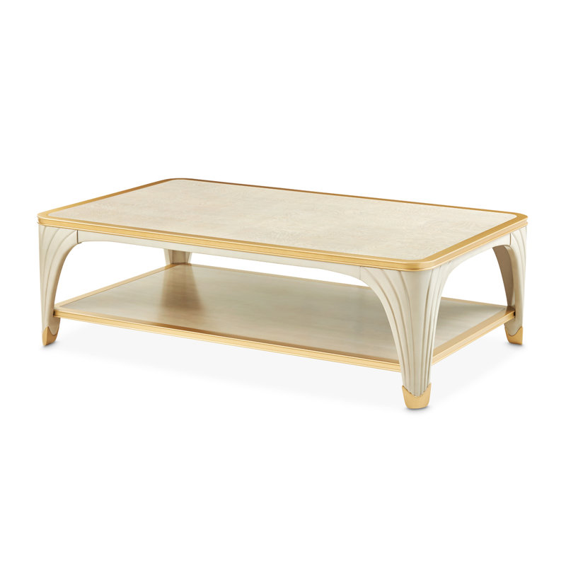 Michael Amini La Terrazza Rectangular Cocktail Table - Silver Mist | Wayfair